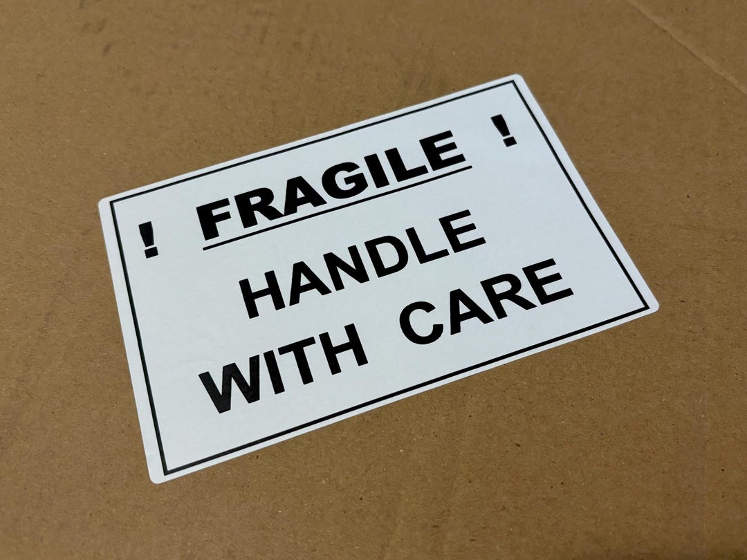 Download Fragile 4"x6" Sign Decal Printable Shipping Label Sticker ...