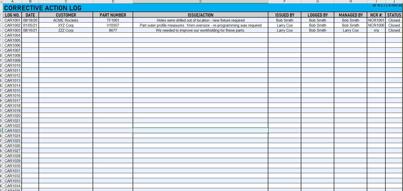 Iso 9001 2015 Corrective Action Template With Log And Procedure Section 10 2 Etsy