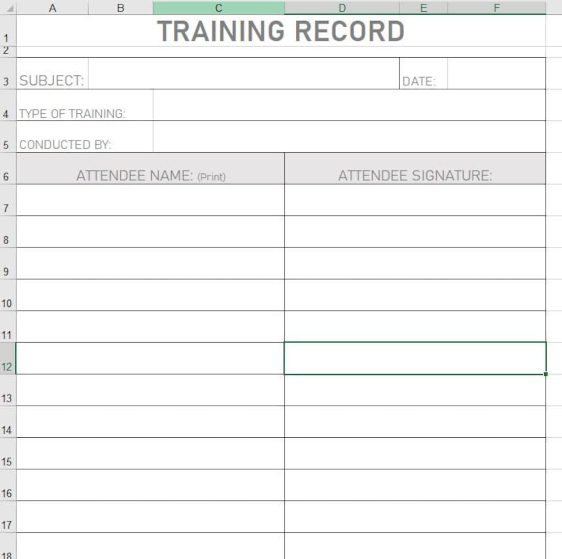 ISO 9001 2015 Training & Employee Competence Template With Log and ...