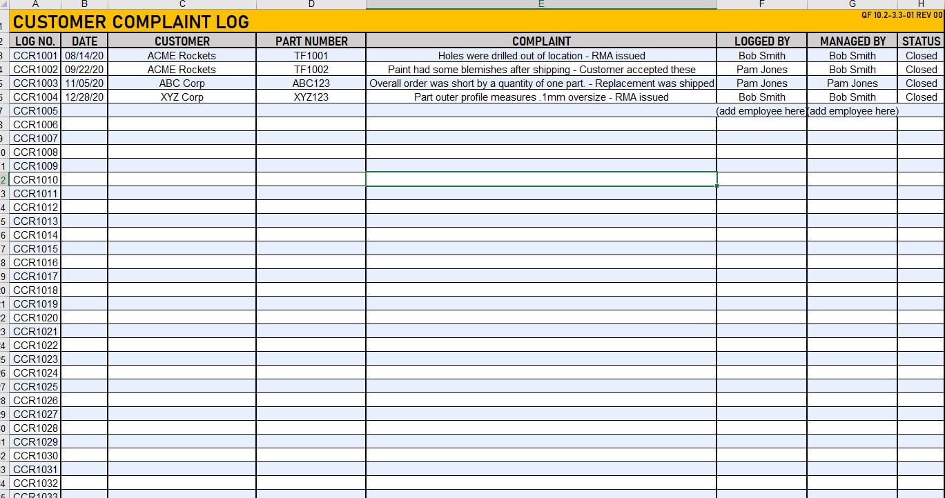 Iso 9001 2015 Corrective Action Template With Log And Procedure Section 10 2 Etsy