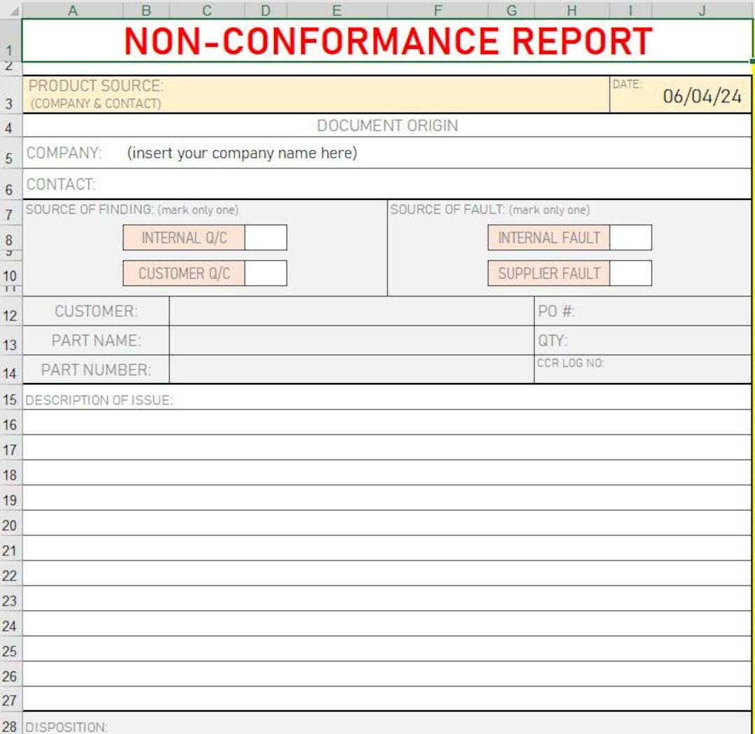 ISO 9001 2015 Non-conforming Product Template With Log and Procedure ... ISO 9001 2015 Non-conforming Product Template With Log and Procedure ...