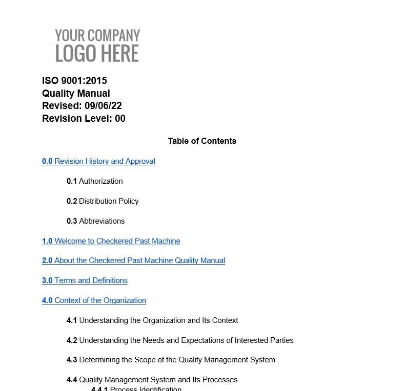 ISO 9001 2015 Quality Management System Procedure Template - Etsy