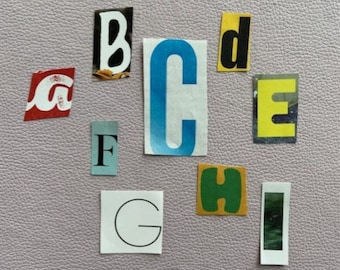 Mini Handcut Magazine Letters, Letter Cutouts, Collage Letters ...