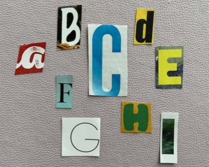 Handcut Magazine Letters, Letter Cutouts, Collage Letters, Alphabet ...