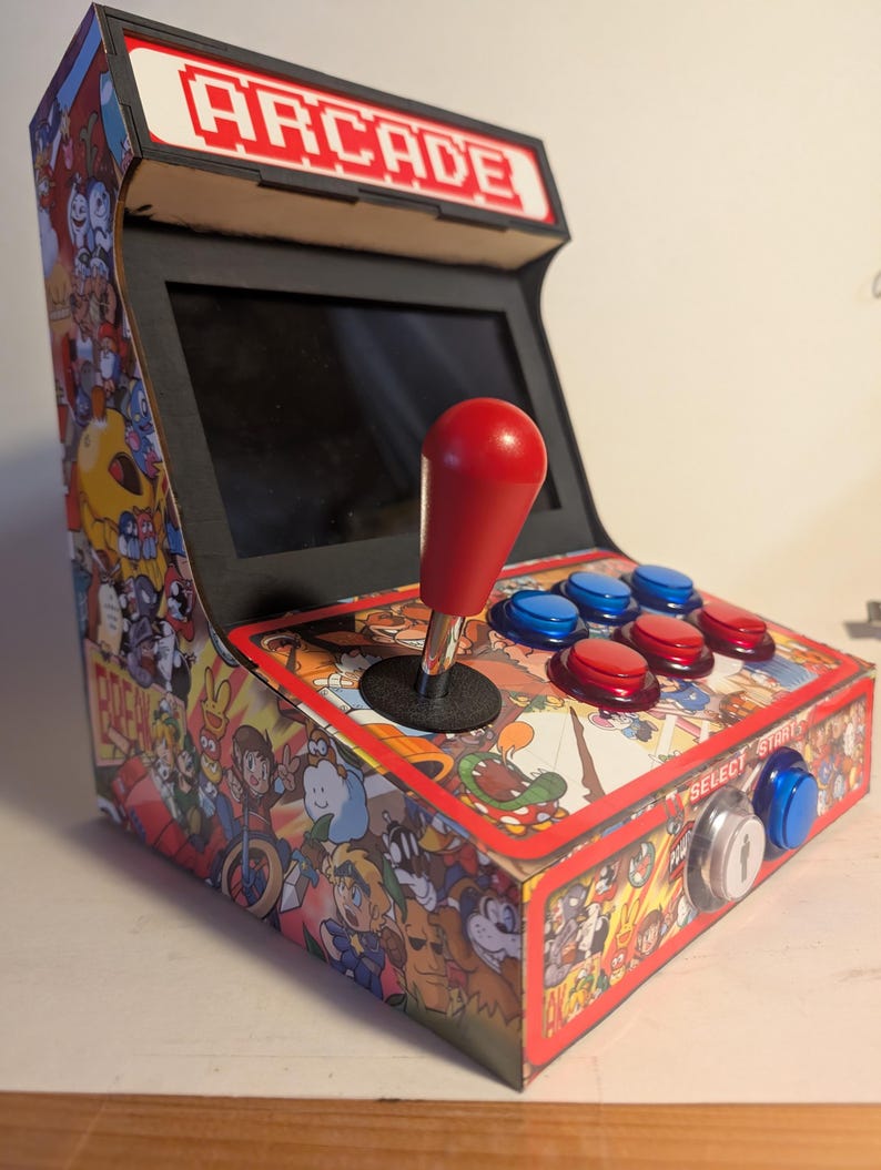 Mini Bartop Arcade - Digital Laser Cut Files (for 3mm Wood) - Etsy