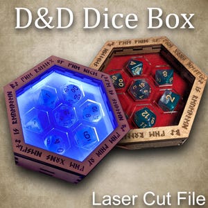 LED D&D Dice Box Laser Cut Files - Etsy