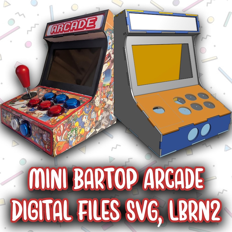 Mini Bartop Arcade - Digital Laser Cut Files (for 3mm Wood) - Etsy