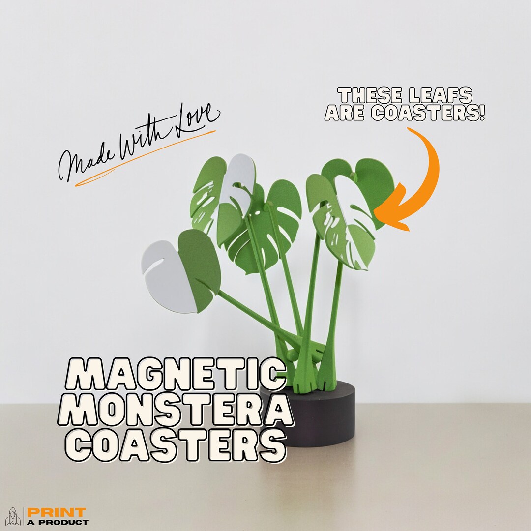 Monstera Coasters MAGNETIC - Etsy
