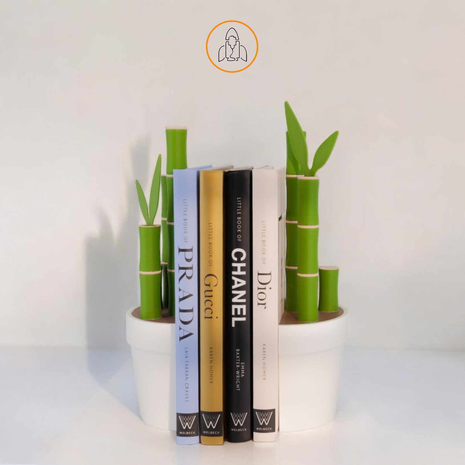 Plant Bookends Removable Bookmarks Shelf Organizer Home Decor ...