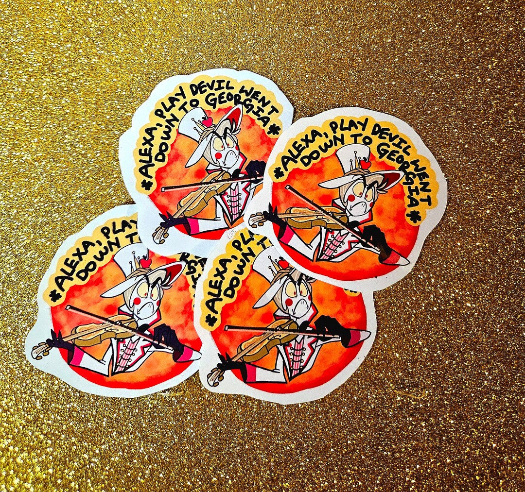 Hazbin Hotel Lucifer Fiddle Stickers - Etsy