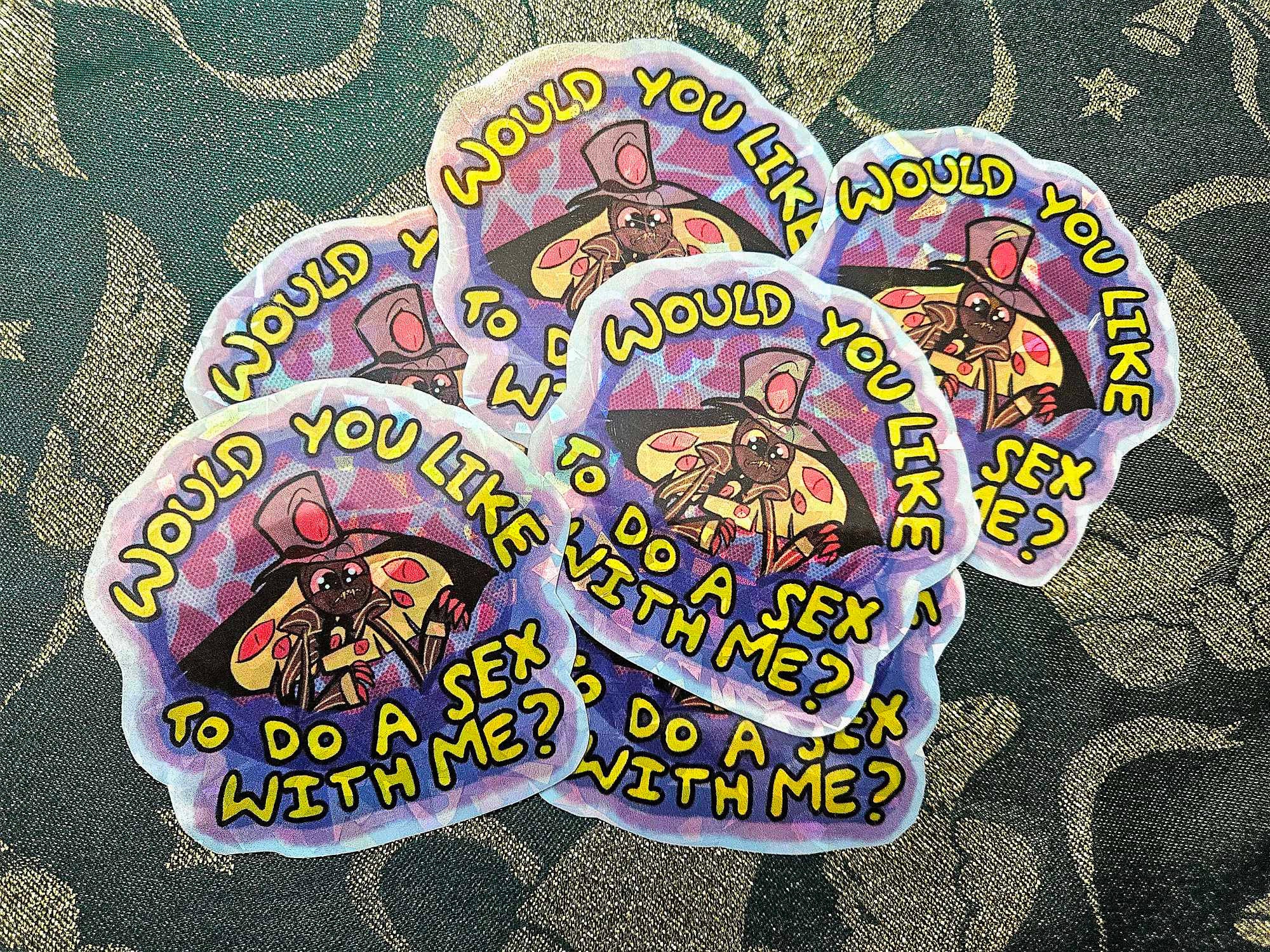 Hazbin Hotel - Sir Pentious Holographic Sticker - Etsy
