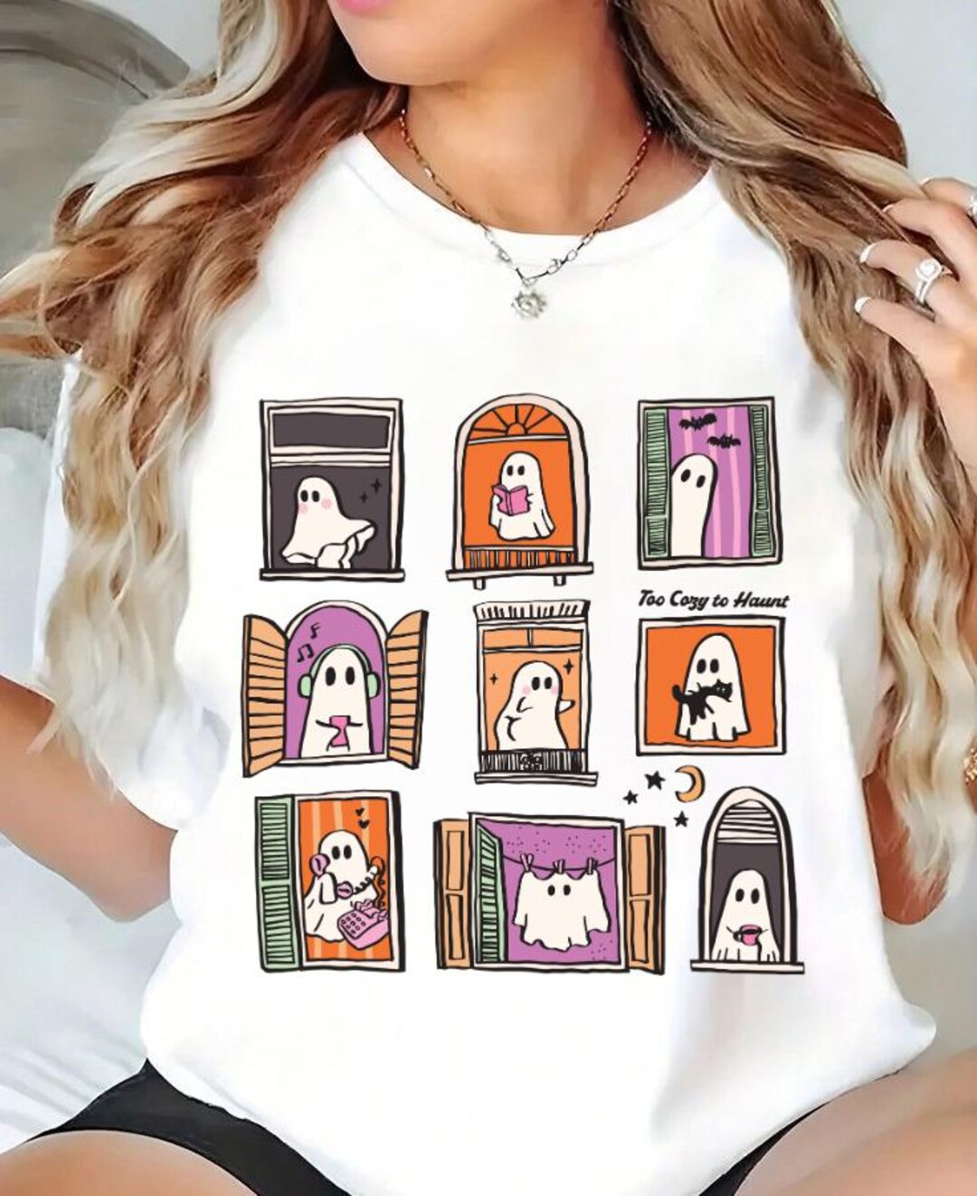 Cute Ghosts T-shirt, Halloween Themed T-shirt, Funny Halloween Ghosts ...