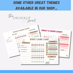 Editable Chore Chart for Kids Blue Theme, Kids Chore Chart, Kids Chore ...