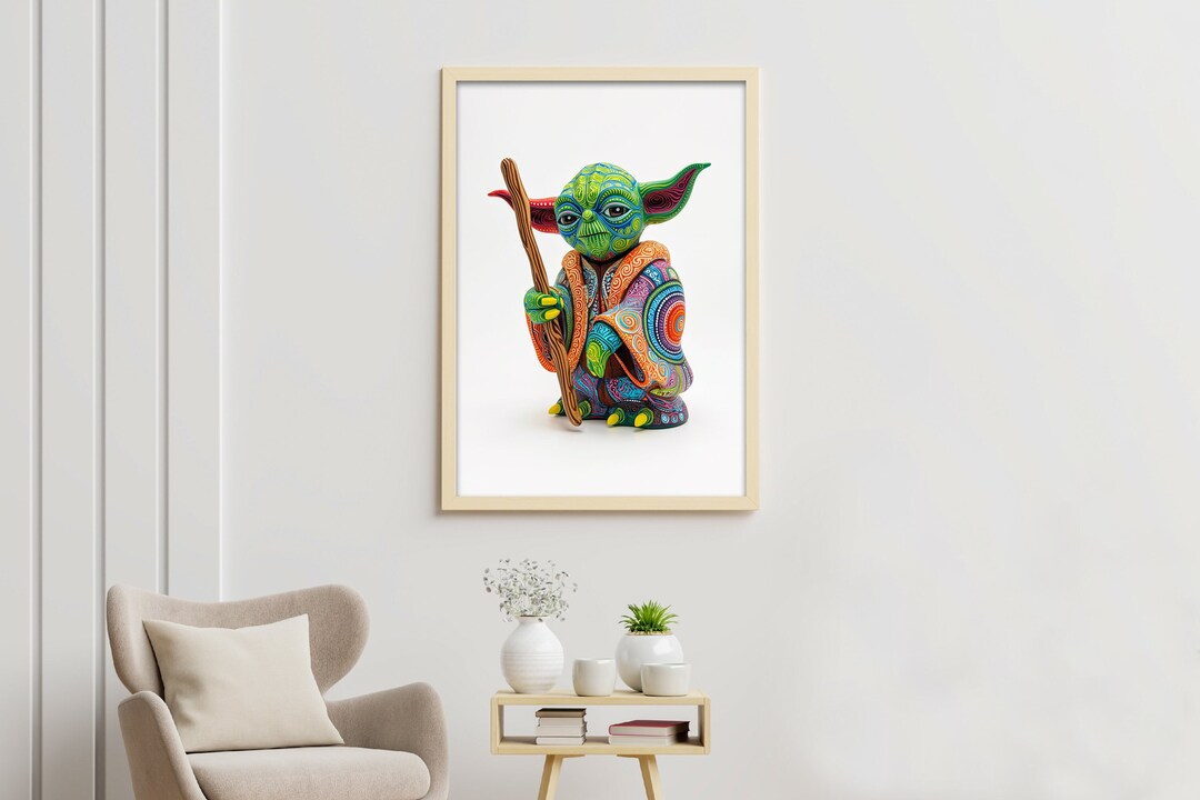 Yoda With Staff Star Wars Alebrije Print - Etsy