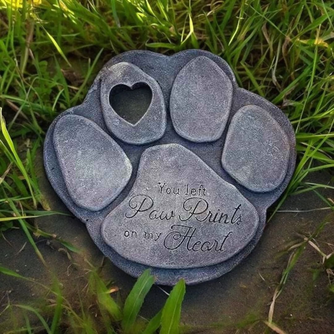 Engraved Paw Prints on Our Hearts Paw Print Shaped Personalized Pet ...