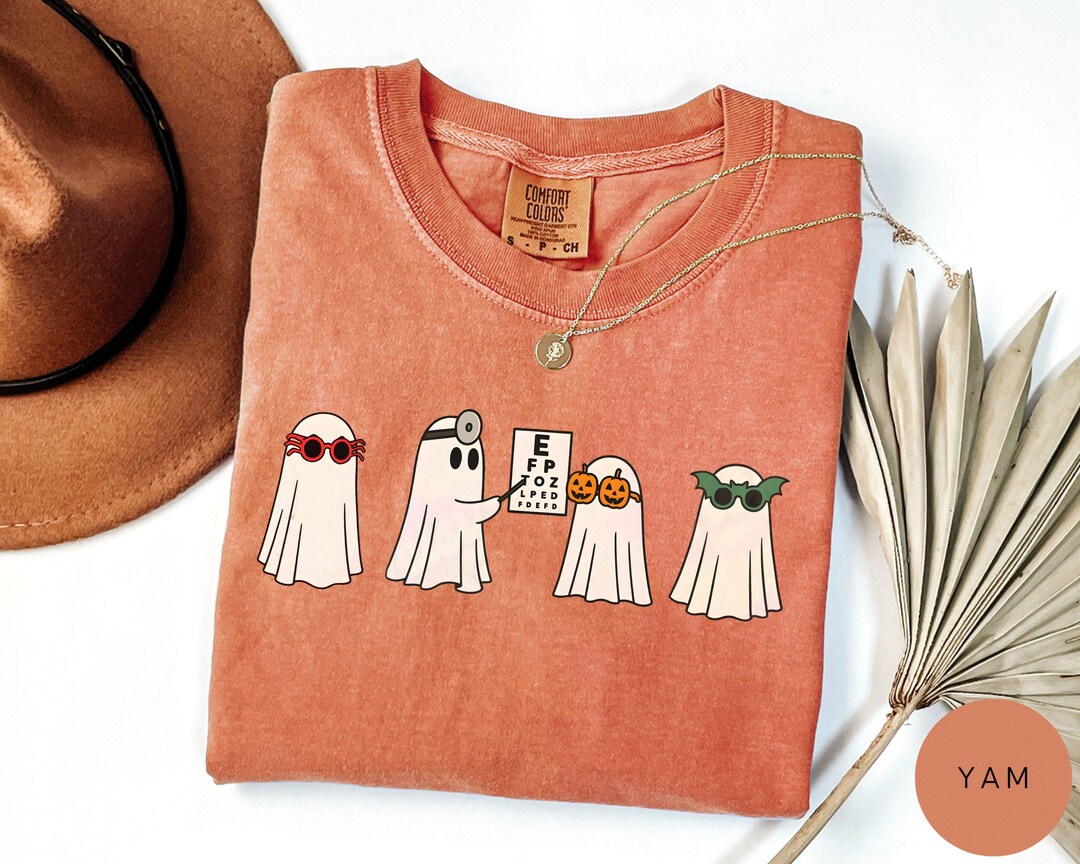 Comfort Colors® Optometrist Halloween Shirt, Ghost Boo Vision Center ...
