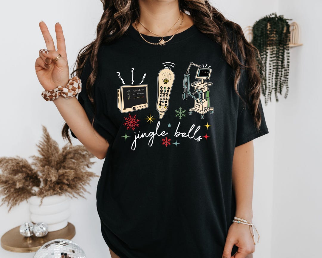 Christmas Nurse Shirt: Jingle Bells ER Crewneck Tee - Etsy