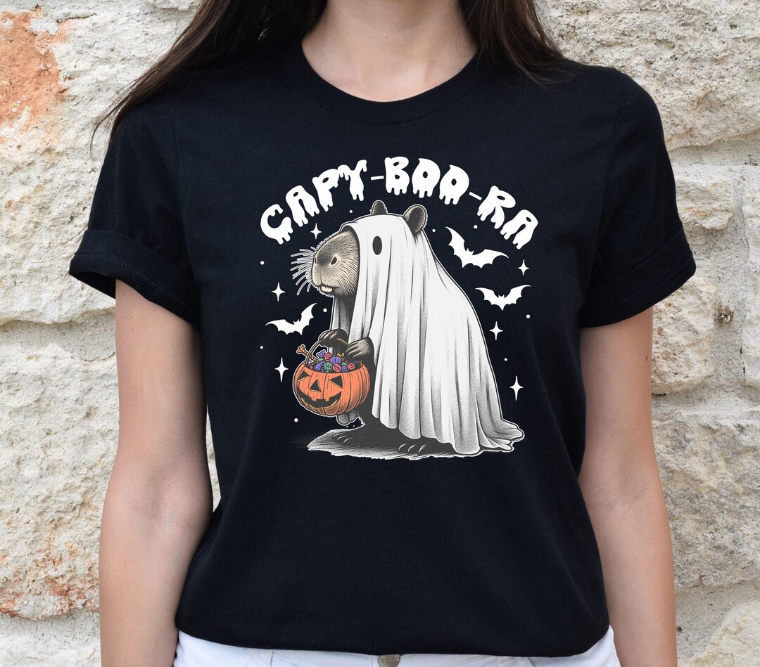 Capybara Halloween Sweatshirt: Spooky Ghost Tee - Etsy