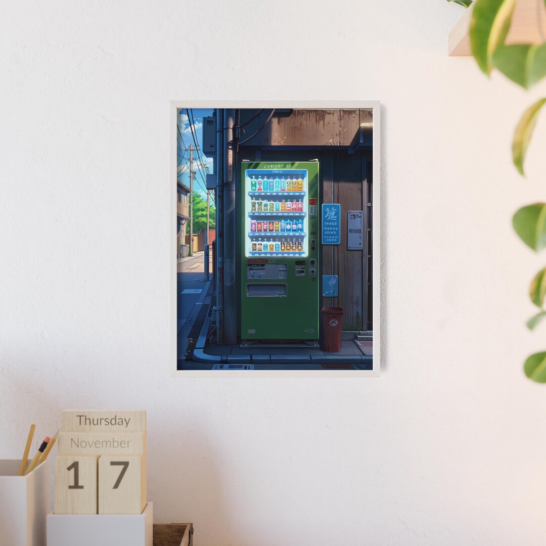 Retro Japanese Vending Machine Wall Art Vintage-inspired Tokyo Decor ...