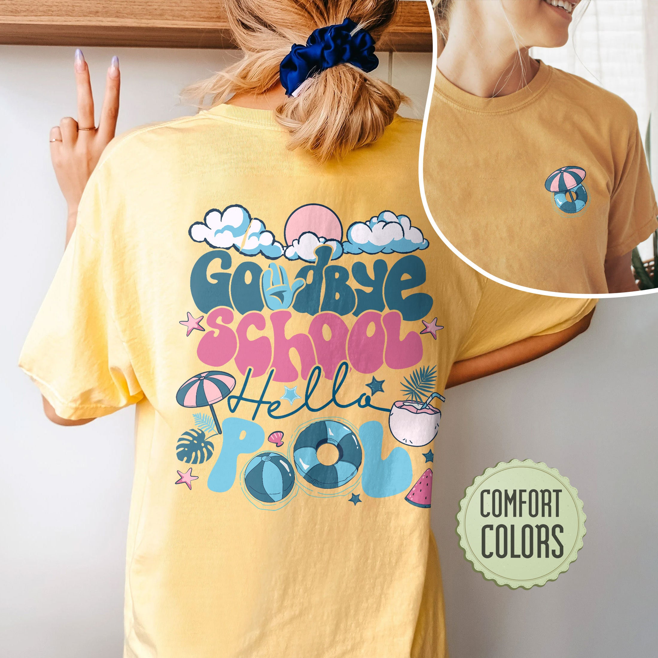 Goodbye School Hello Pool PNG, School's Out for Summer PNG , Teacher ...