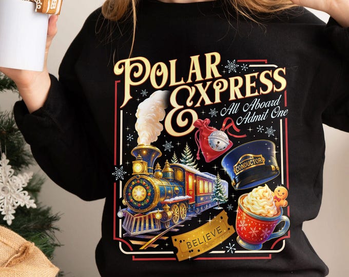 Polar Express Christmas PNG, Funny Holiday North Pole Magic Clipart ...