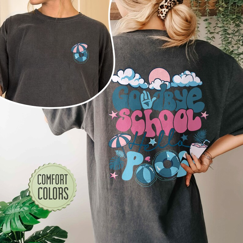 Goodbye School Hello Pool PNG, School's Out for Summer PNG , Teacher ...