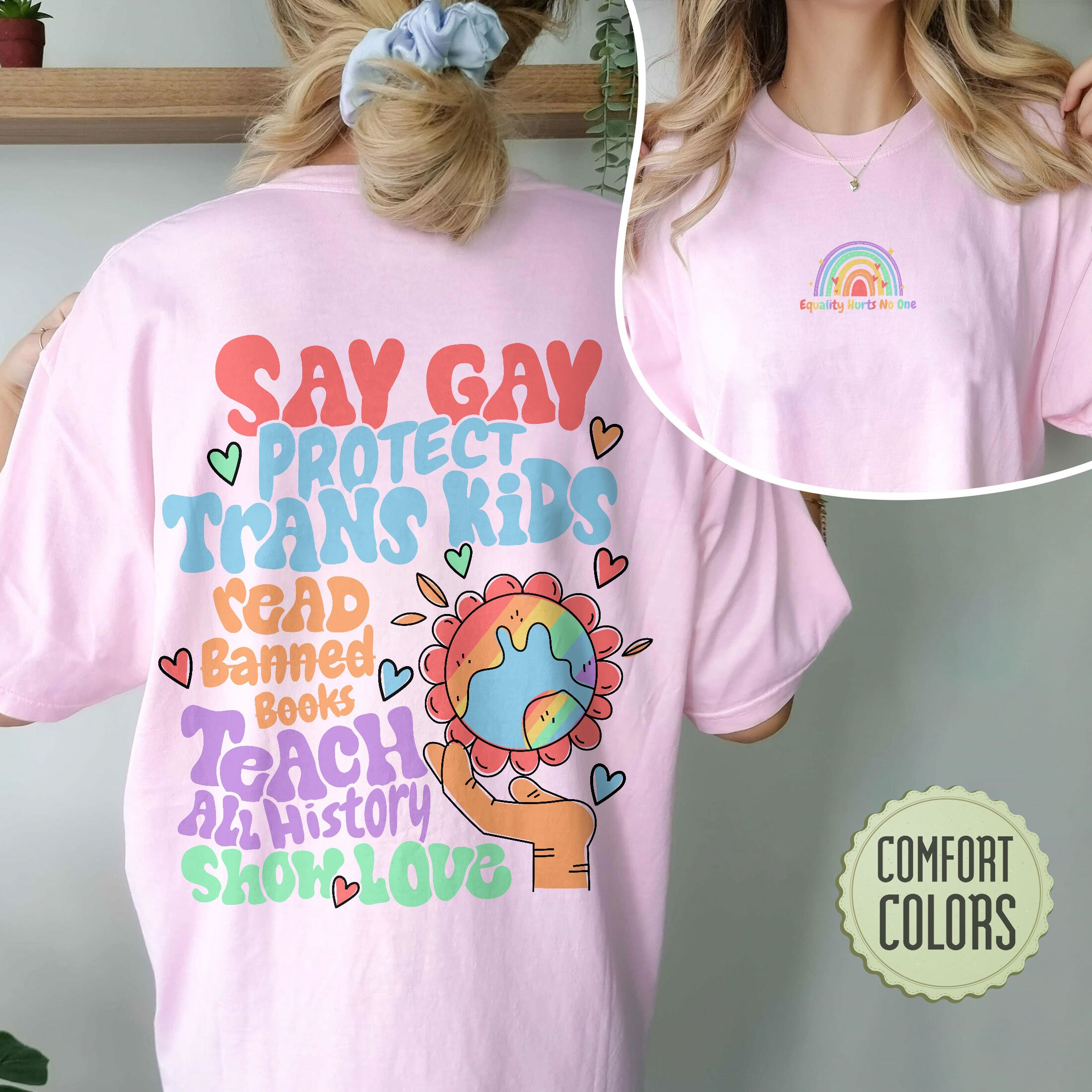 Say Gay PNG, Protect Trans Kids PNG , Equality T Shirt, Pride Rainbow ...