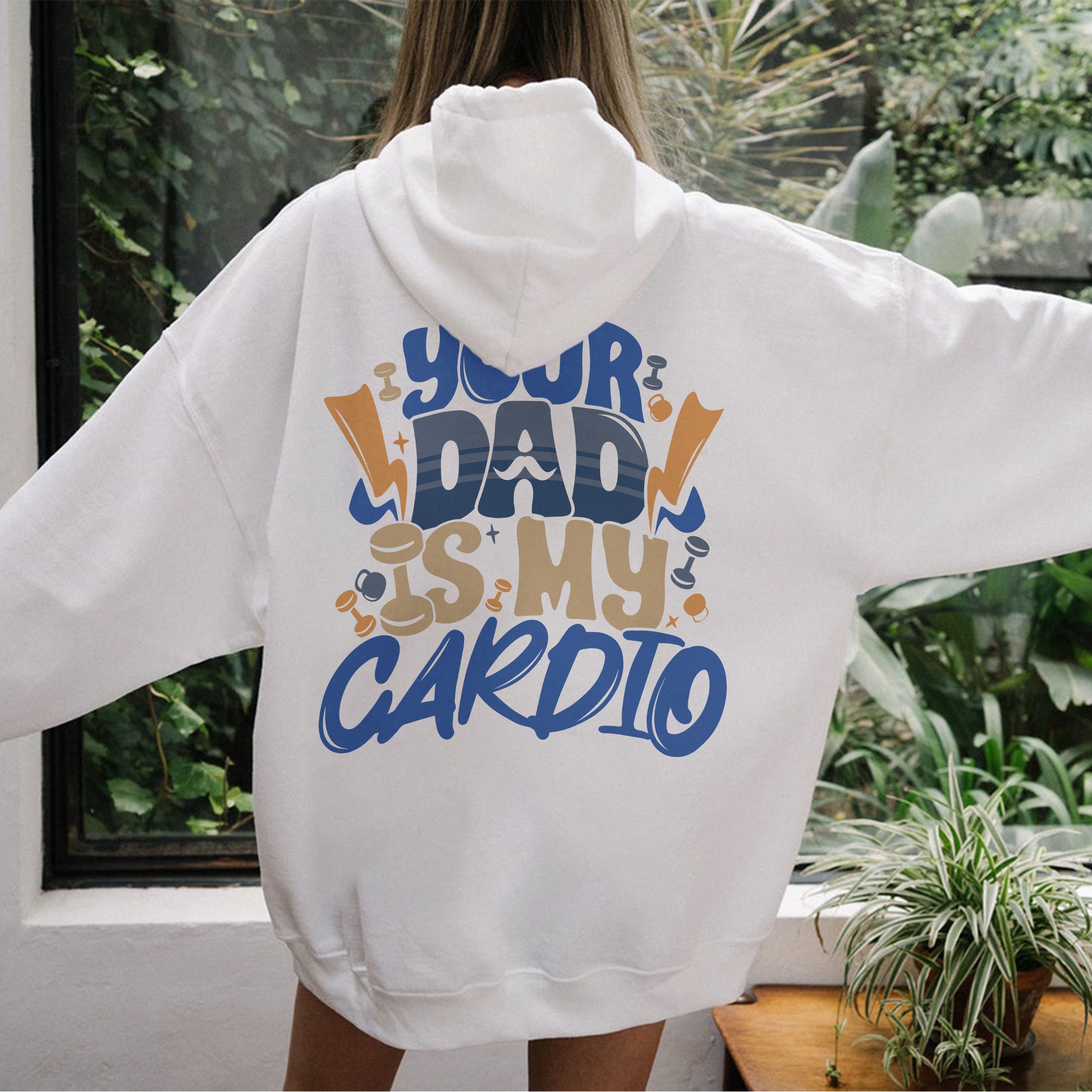 Your Dad is My Cardio PNG, Workout Design for Shirts, Workout, Muscle ...