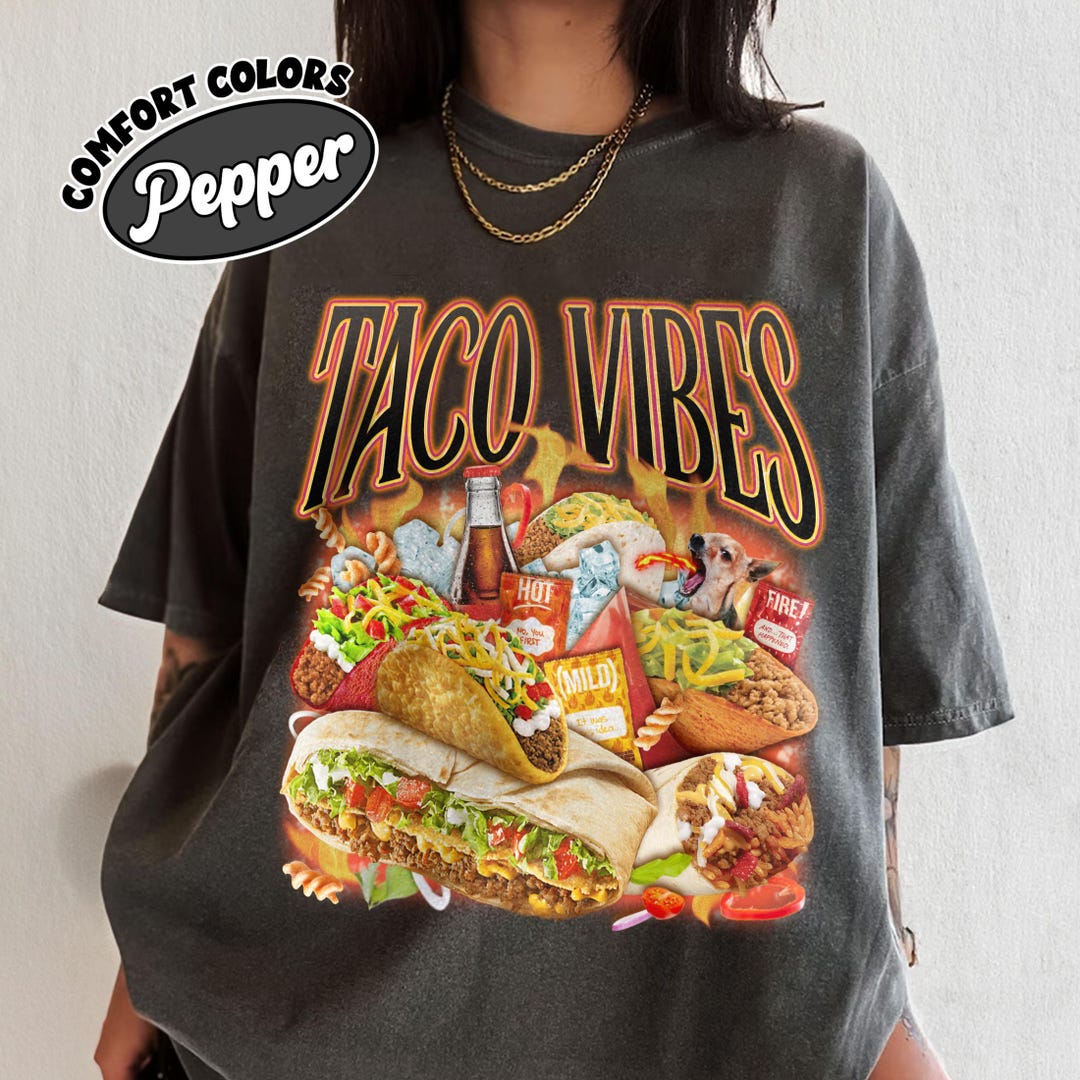 Taco Vibes Bootleg Instant Download, Taco Lover PNG, Trendy Bootleg ...