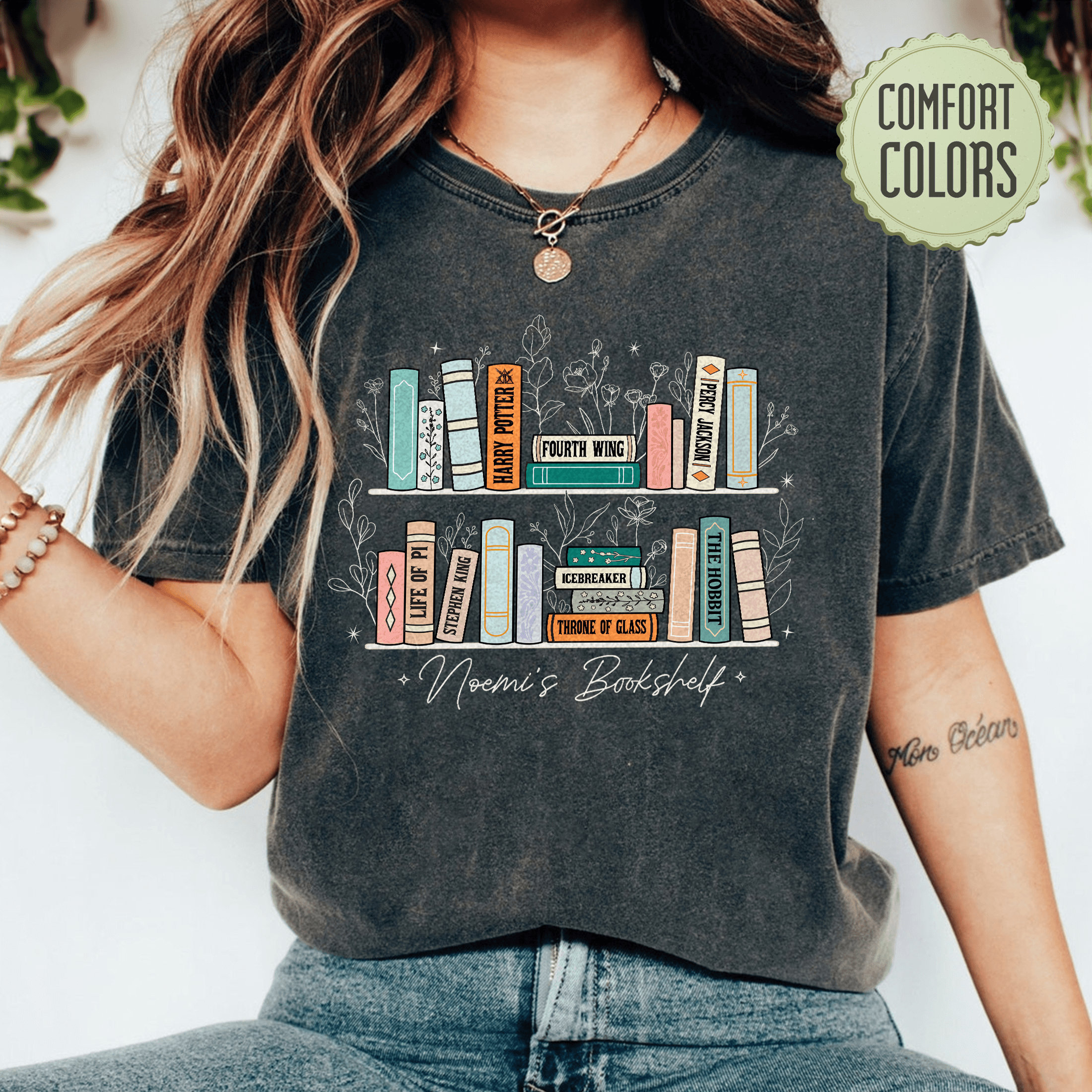 Custom Bookshelf PNG Digital Download, Book Lover Shirt Designs ...