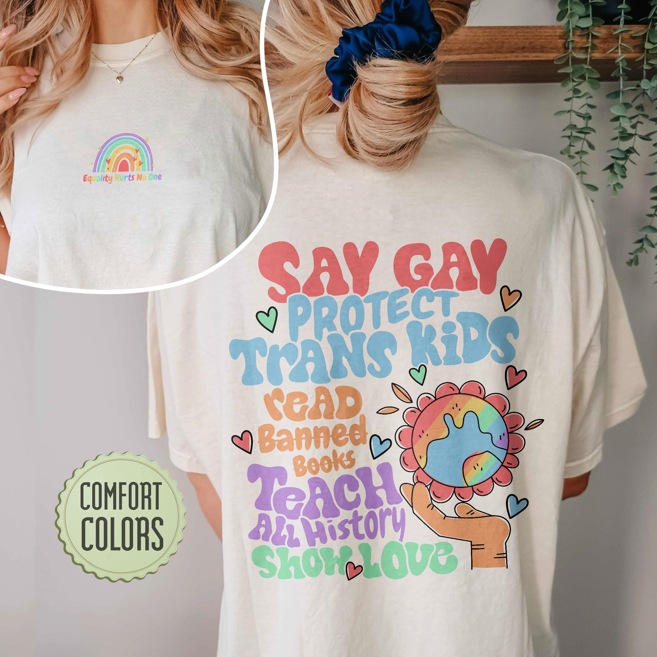 Say Gay PNG, Protect Trans Kids PNG , Equality T Shirt, Pride Rainbow ...