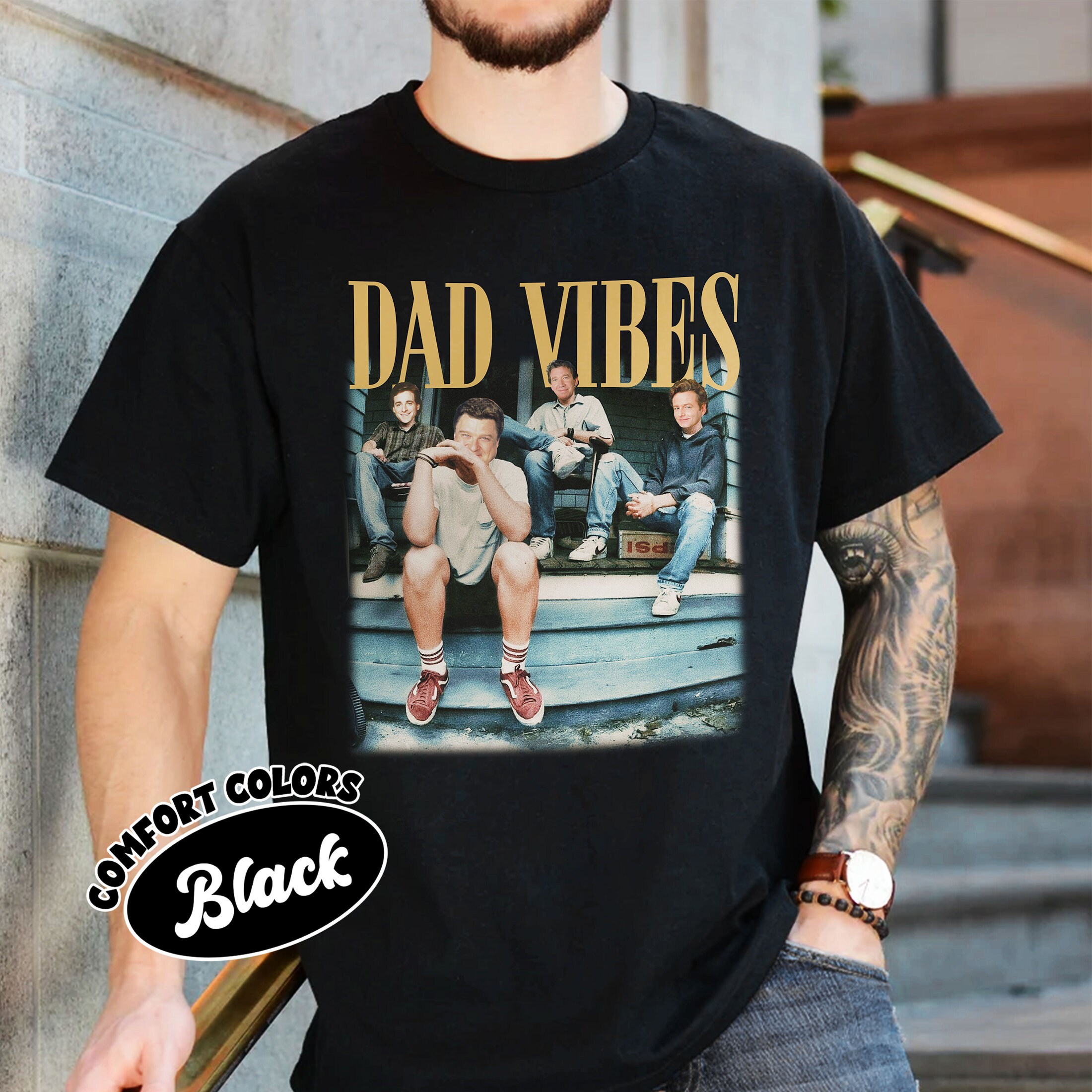 Dad Vibes Thug Life PNG, Retro Sitcom 90s Dads Png, Fathers Day Gift ...