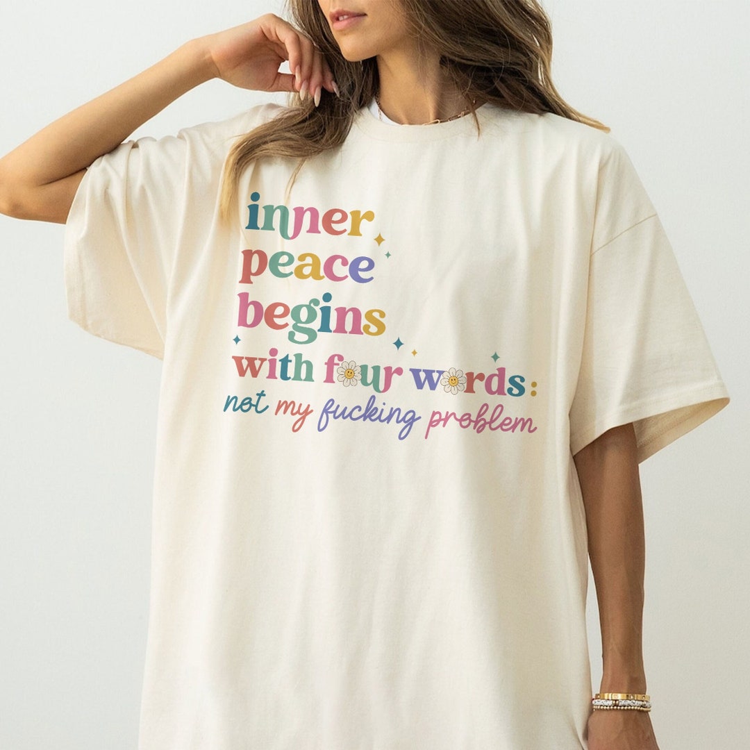 Inner Peace Begins With Four Words Png Digital Download, Funny Quote ...
