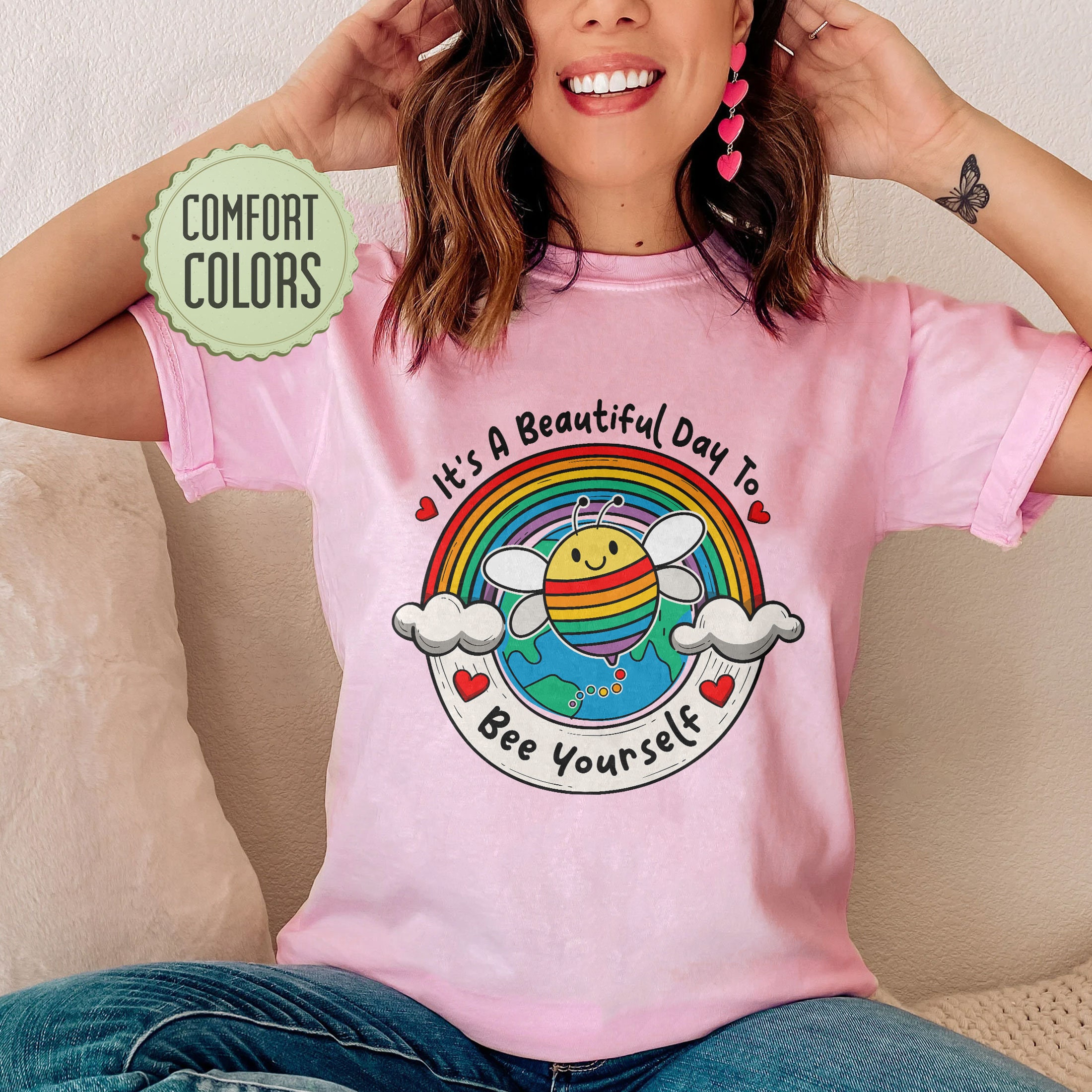 LGBT Bee Yourself PNG, Its A Good Day to Be Yourself, Pride Rainbow Png ...
