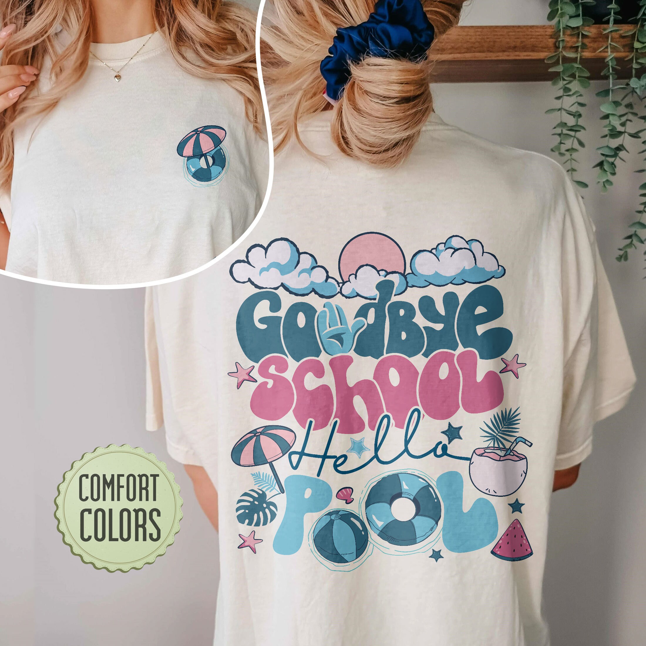 Goodbye School Hello Pool PNG, School's Out for Summer PNG , Teacher ...