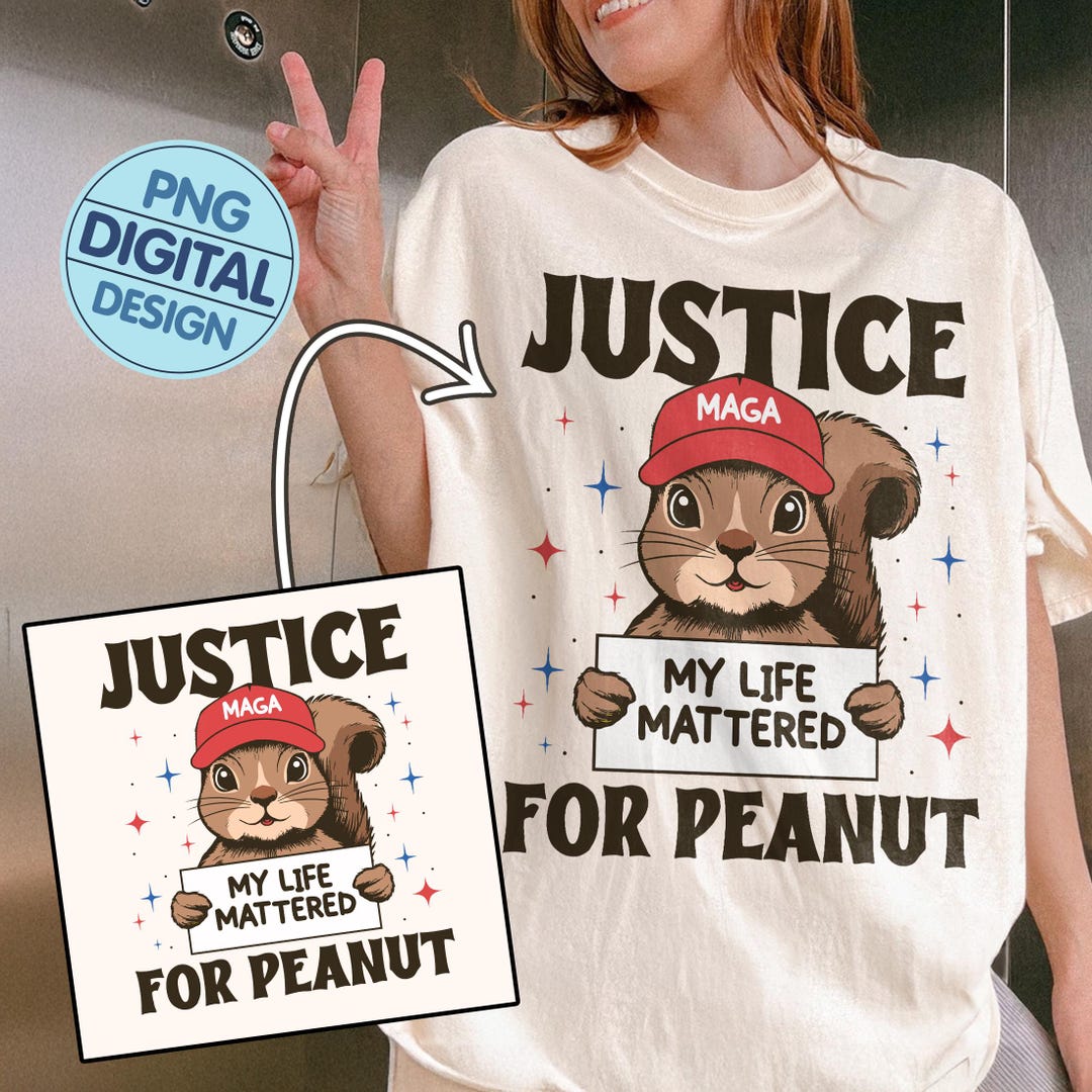 Justice for Peanut PNG Digital Download, Peanut the Squirrel, Peanut ...