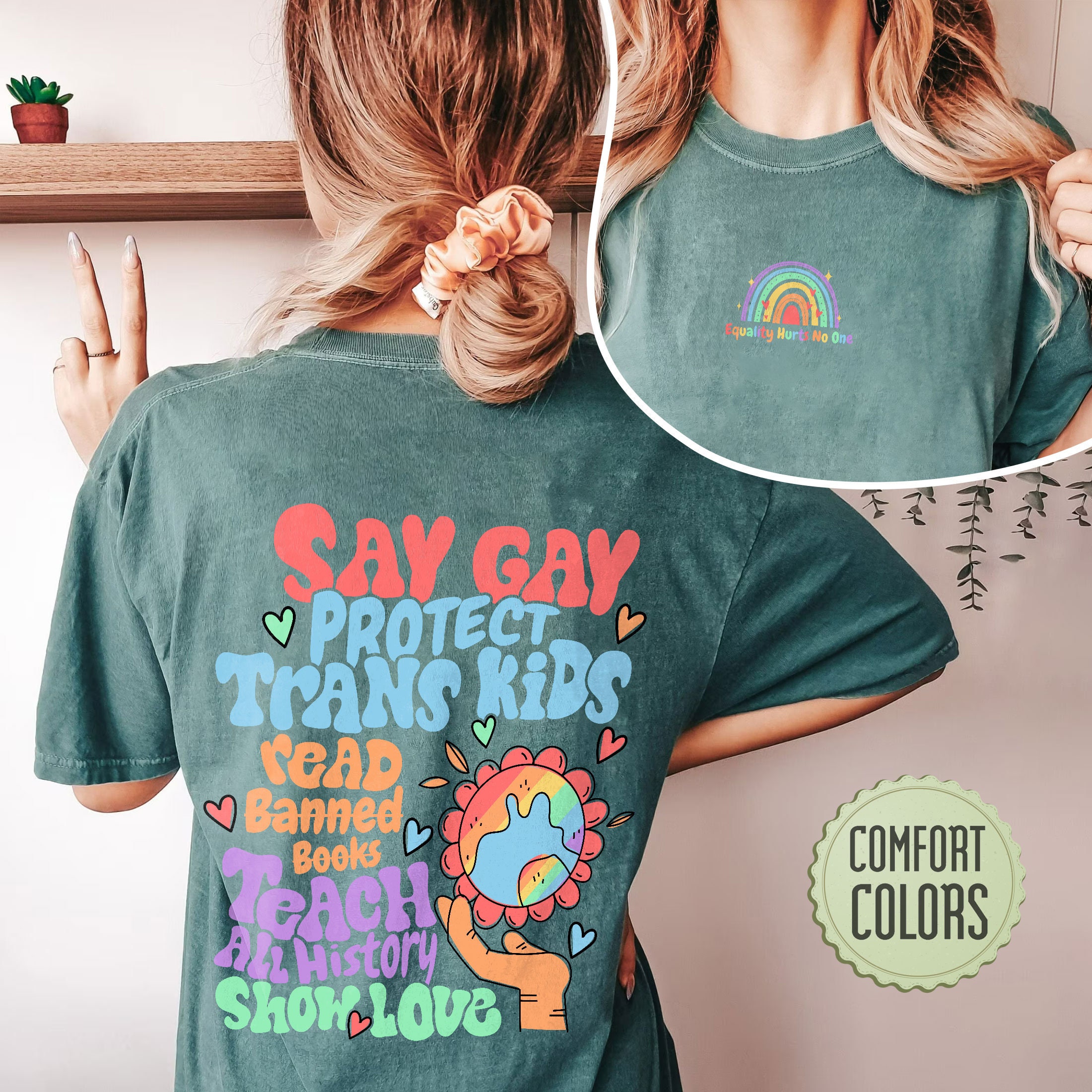 Say Gay PNG, Protect Trans Kids PNG , Equality T Shirt, Pride Rainbow ...
