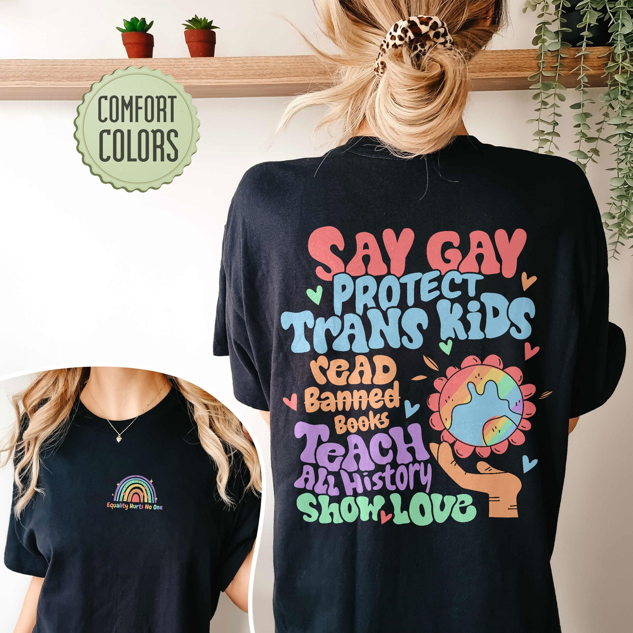 Say Gay PNG, Protect Trans Kids PNG , Equality T Shirt, Pride Rainbow ...