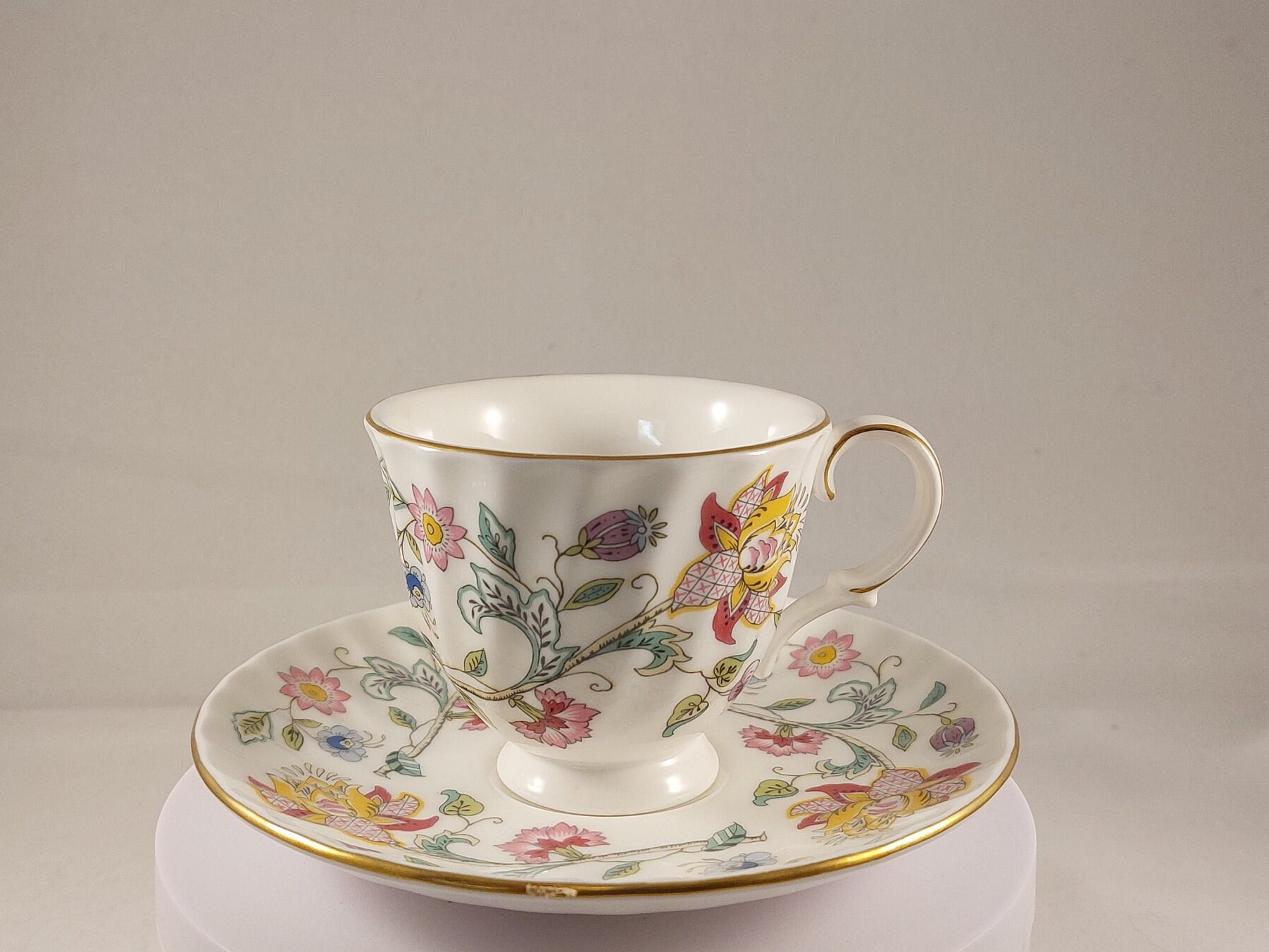 Elegant Vintage Minton Floral Bone China Tea Cup Set Collectible ...