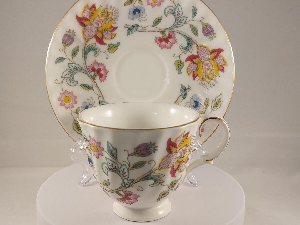 Elegant Vintage Minton Floral Bone China Tea Cup Set Collectible ...