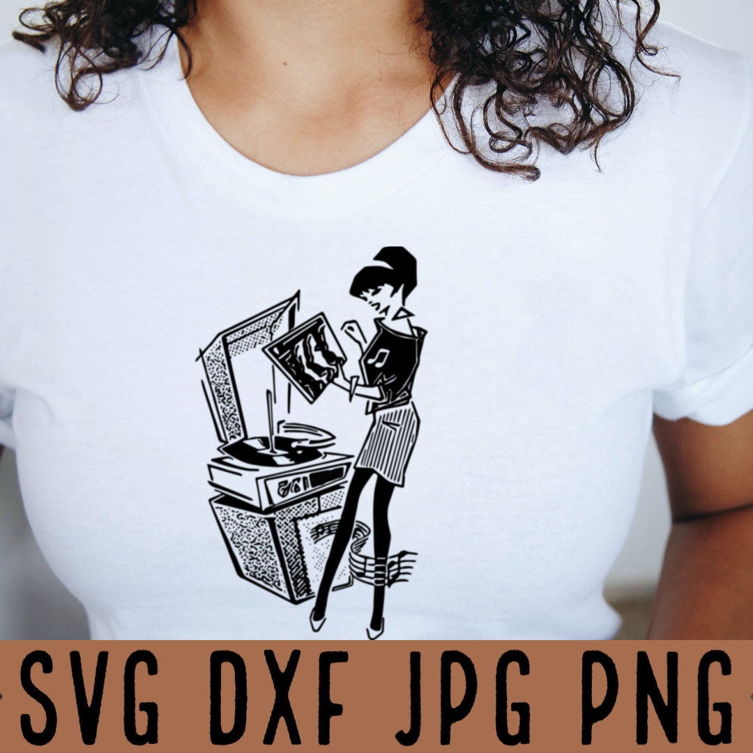 Dancing Woman DXF Svg Png Jpg Clipart for T Shirt Clothing Patches for ...