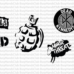 Punk Svg Png Jpg Bundle Set Clipart Vector Punkrock Anarchy Grunge Rock ...