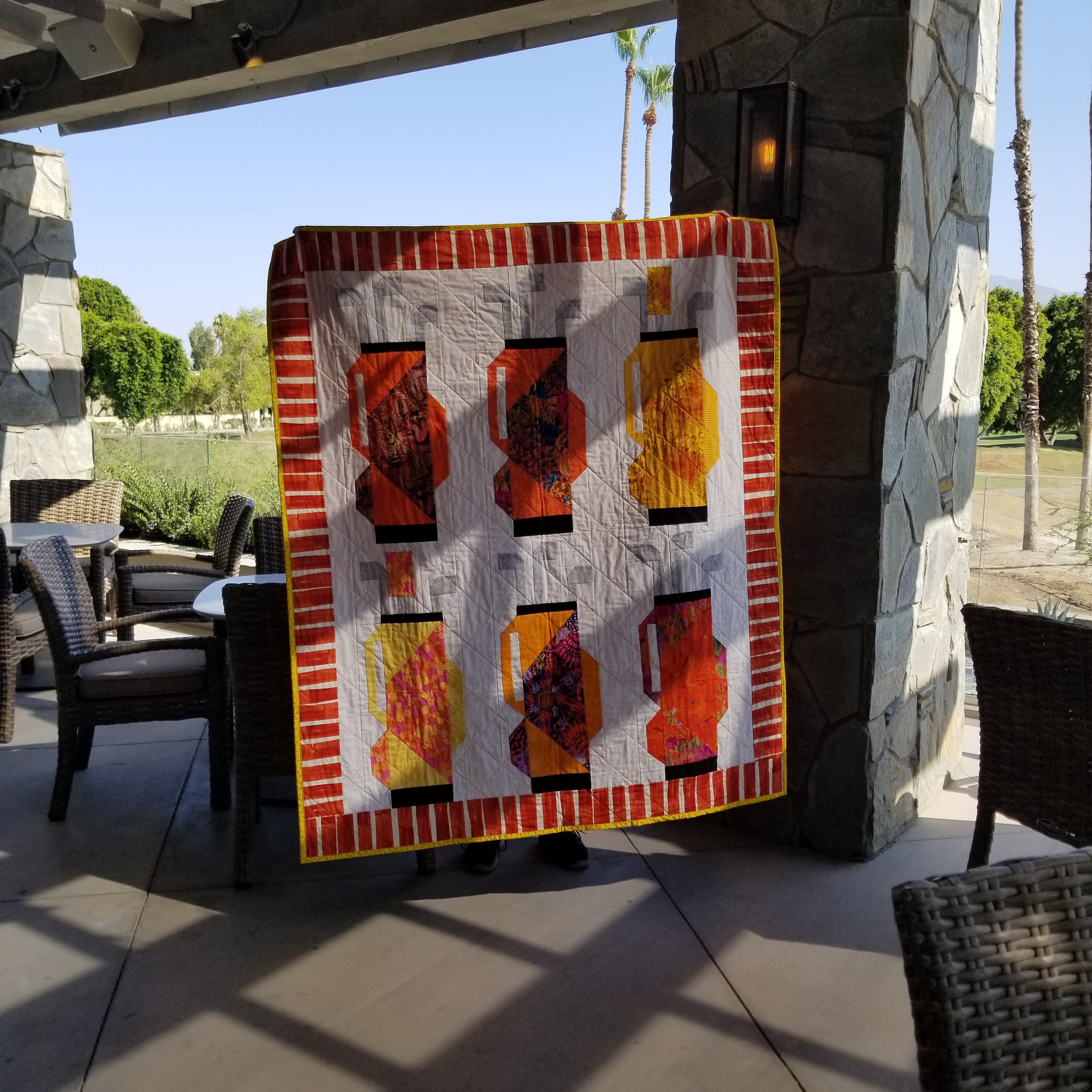 Golf, Golf Bag Theme Quilt, Golf Clubs, Golf Quilt, Quilt, Vibrant ...