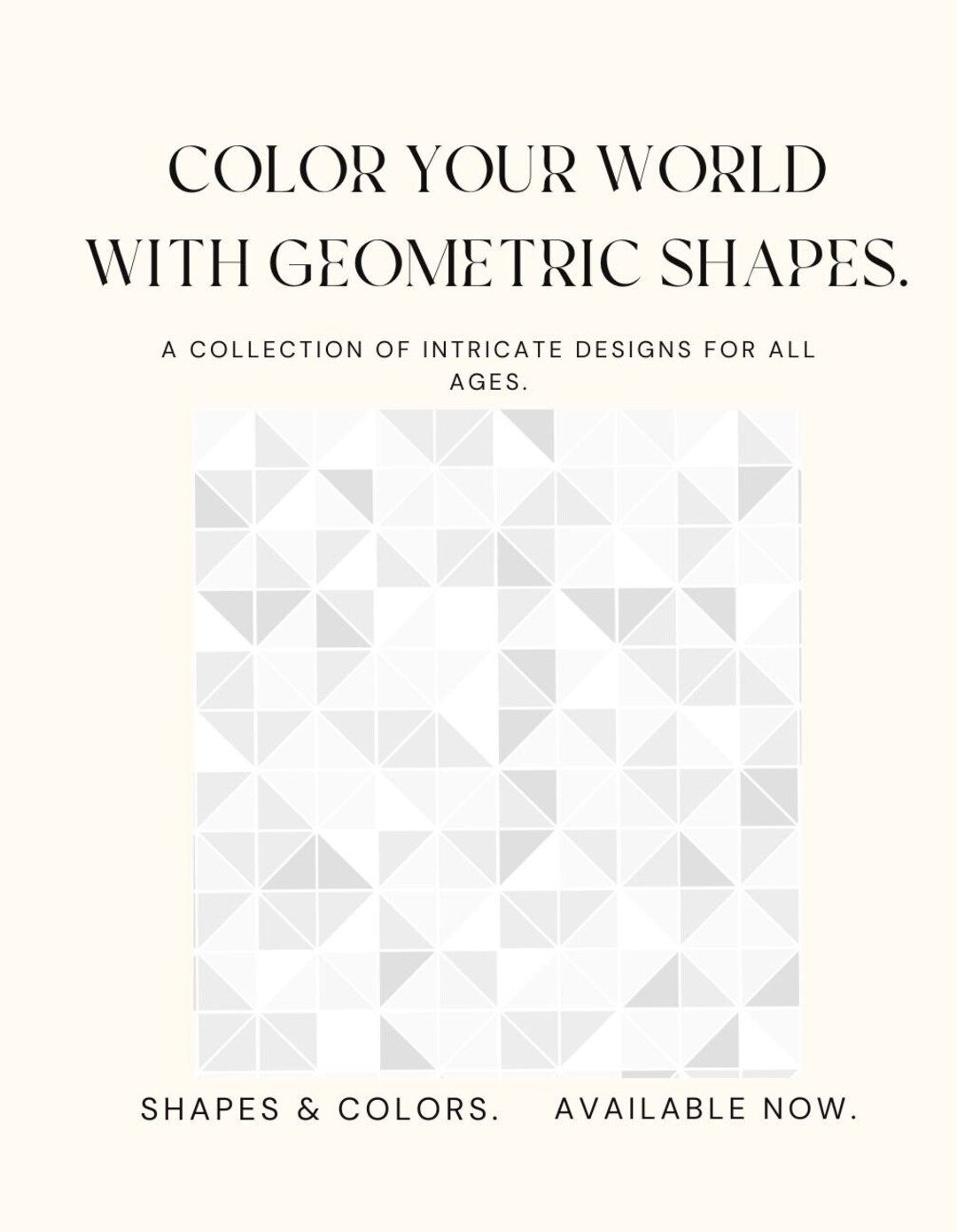 Geometric Shapes Coloring Book - Etsy