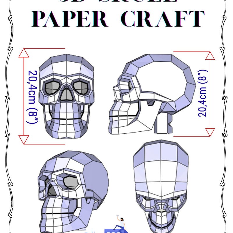 3d Paper Skull Model - Etsy UK