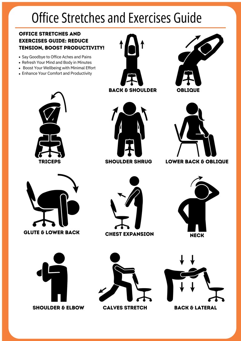 Office Stretches and Exercises Guide by Expert Trainers: A Step-by-step ...