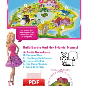 Barbie's Dream House Miniature Paper Craft - Etsy