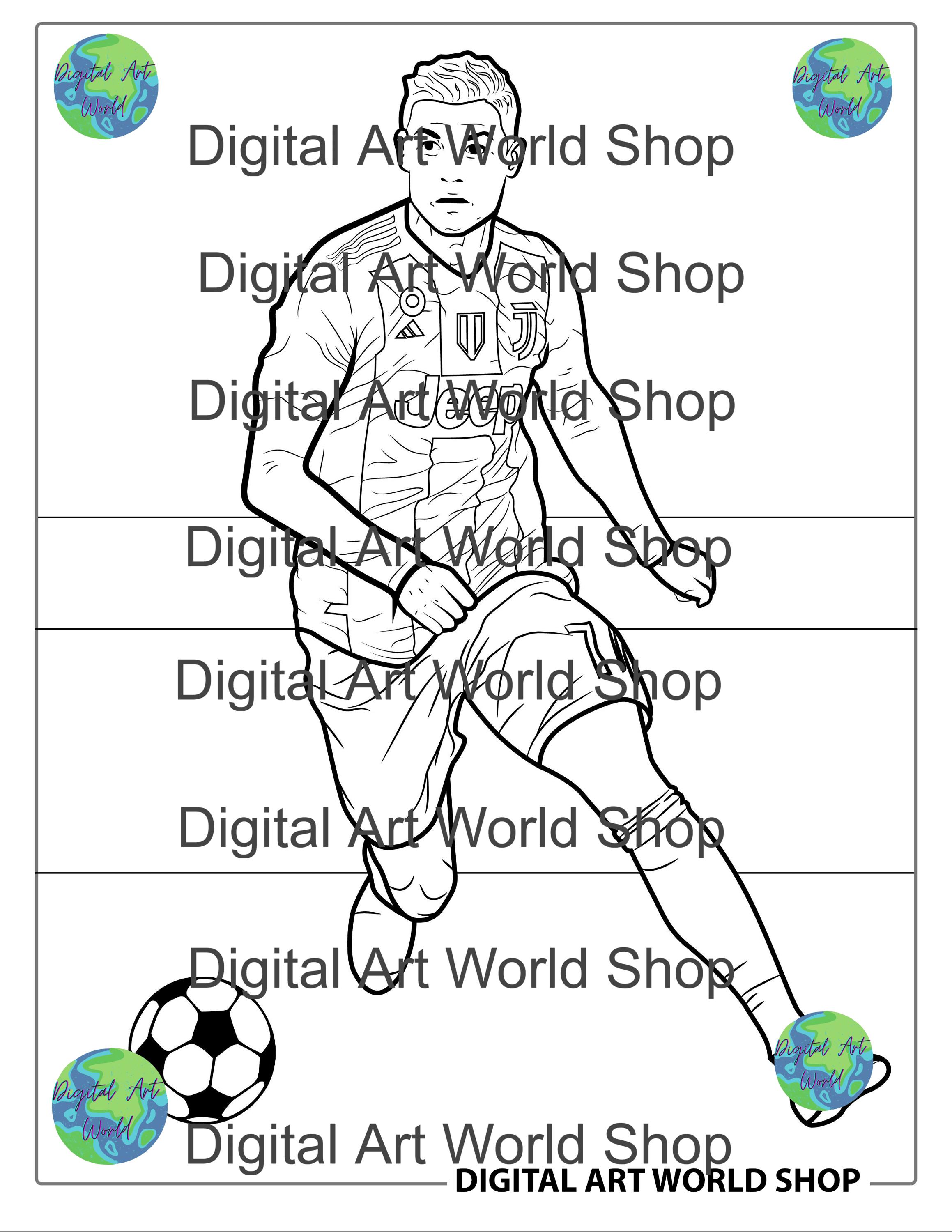 Cristiano Ronaldo Soccer Coloring Book - Etsy
