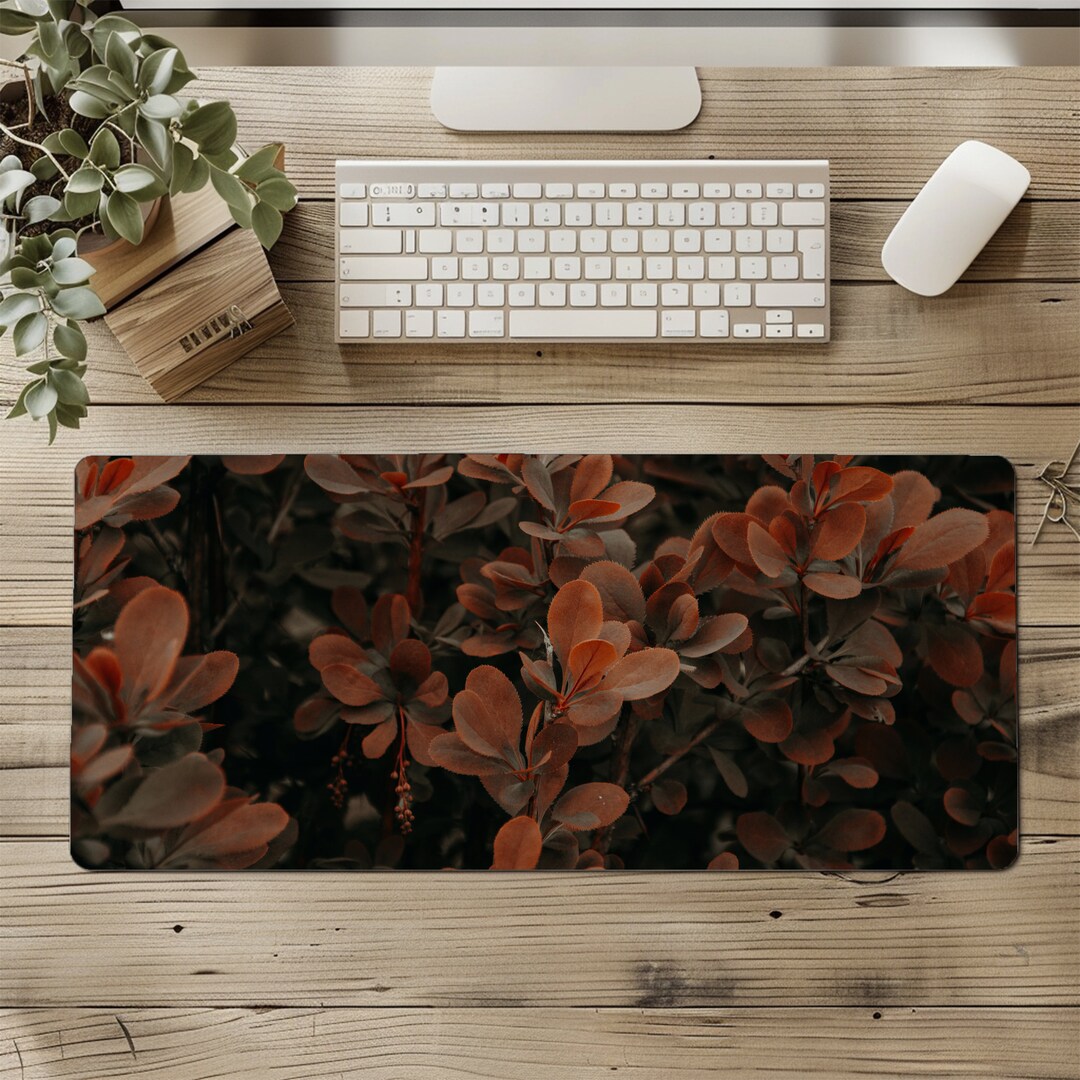 Ideal Cute Office Decor & Extended Keyboard Mat Wildflower Mousepad ...