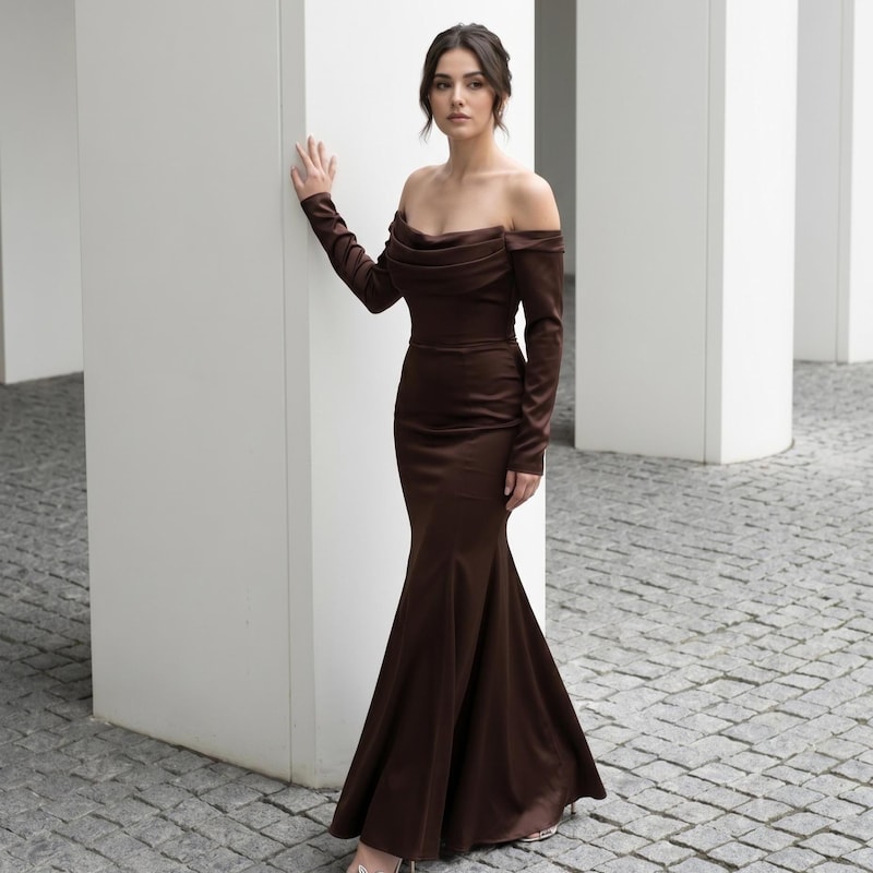 Basque Satin Dress - Etsy